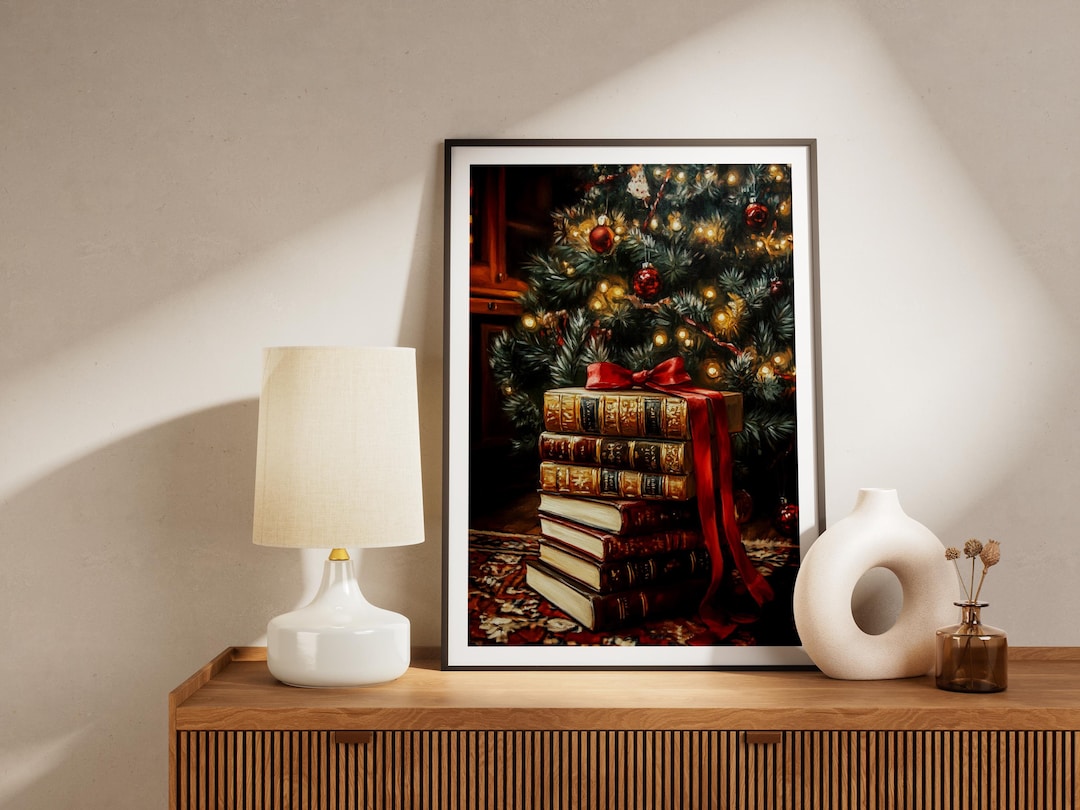 Printable Rustic Christmas Wall Art, Vintage Christmas Print, Holiday ...