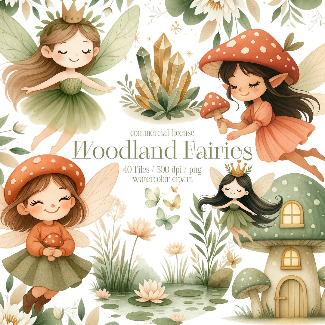 Fairies PNG Clipart, Fairytale Clipart, Woodland Clipart, Fairy Land ...