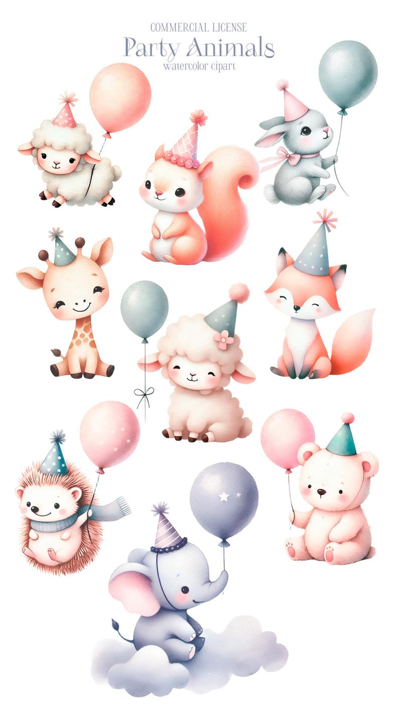 Cute Birthday Party Clipart, Baby Monthly Clipart, Baby Birthday, Baby ...