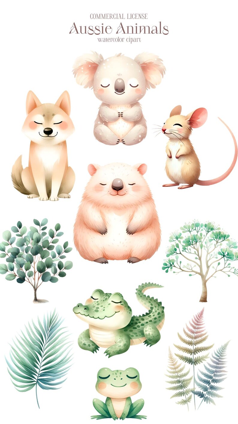 Australian Animals Clipart, Aussie Animals, Australia Clipart, Kangaroo ...