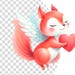Valentine Animals Clipart, Valentine's Day Clipart, Love Decor Art ...