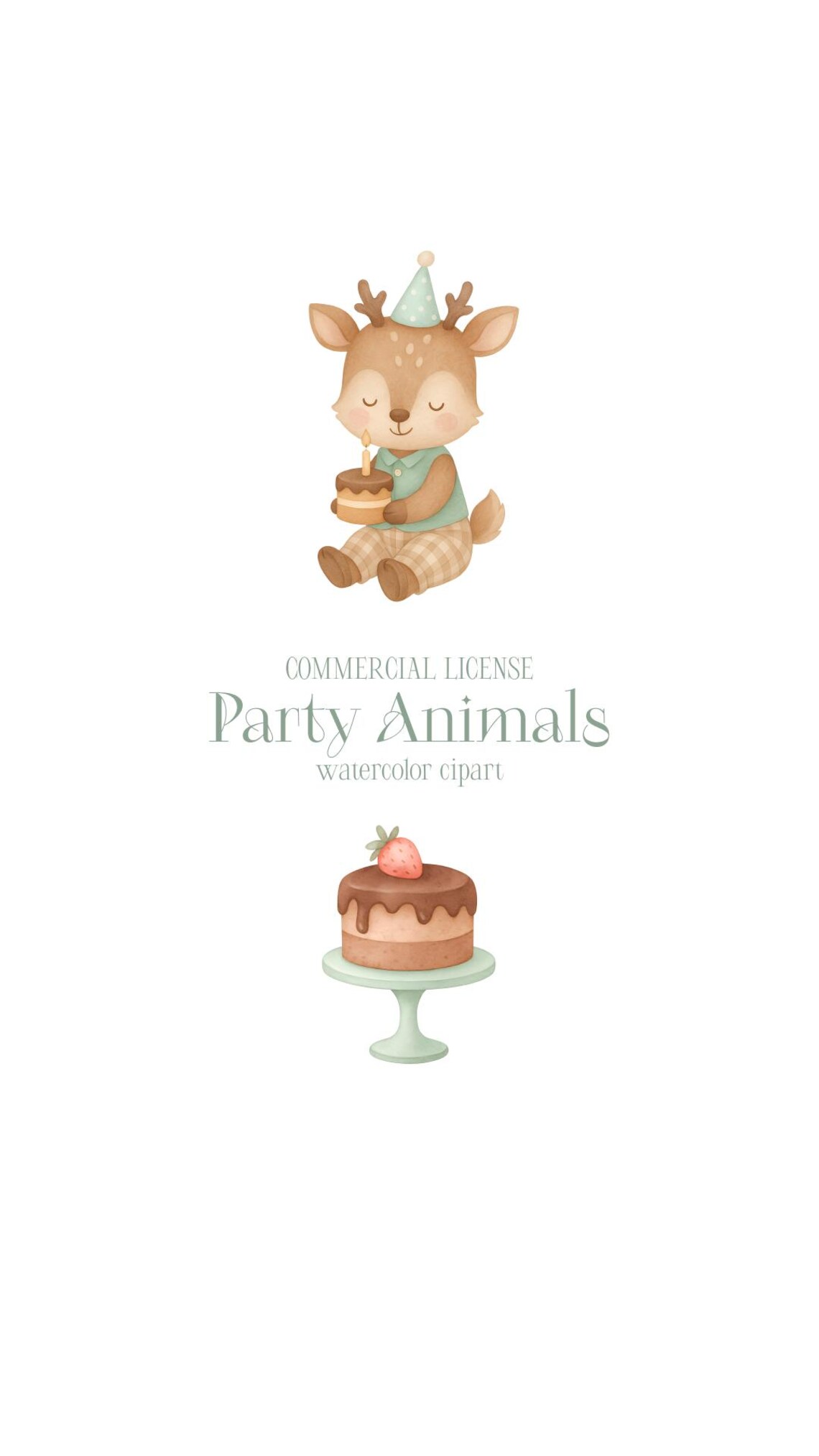 Birthday Clipart, Party Animals, Animal Clipart, Birthday Animals ...