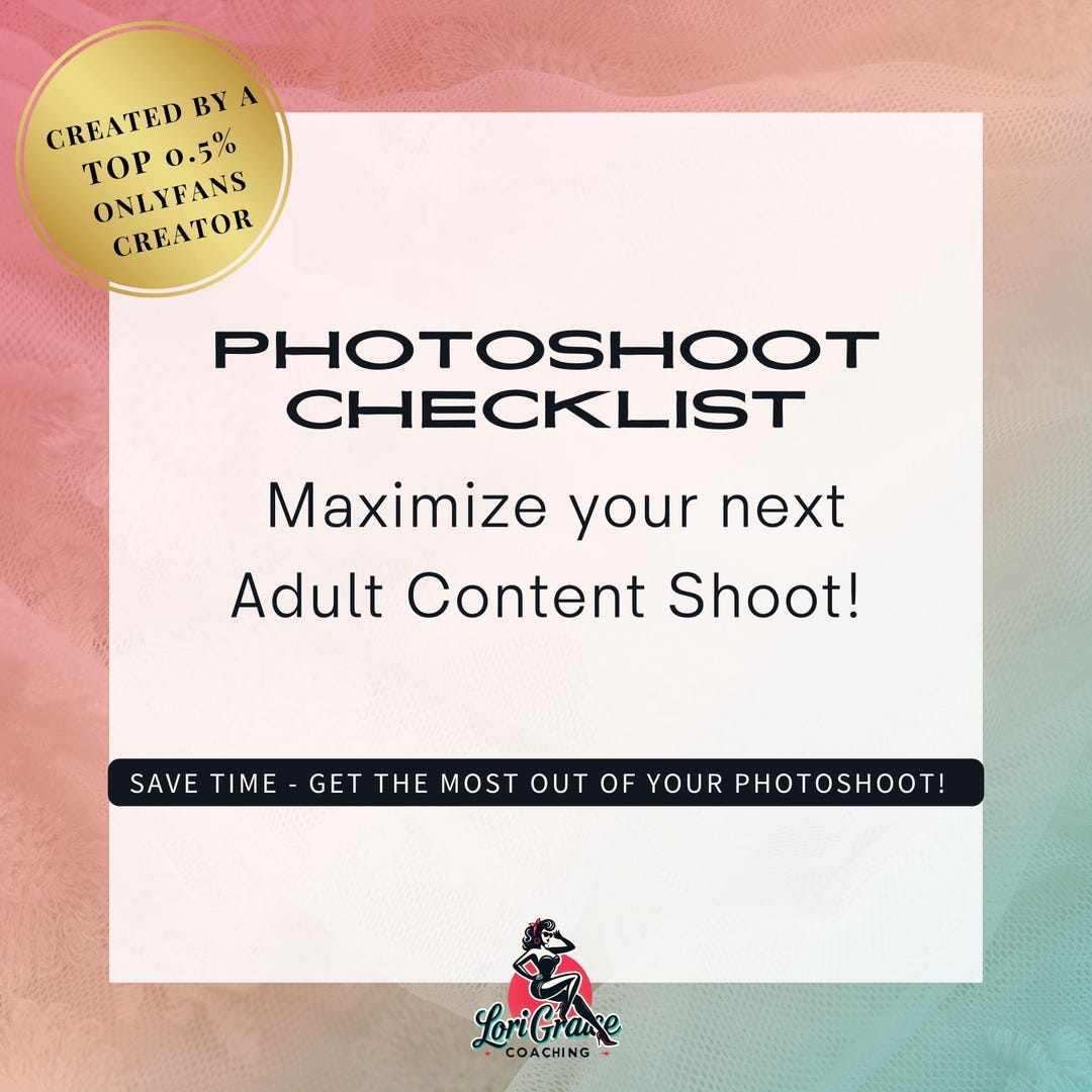 Photoshoot Checklist | Content Creator Guide | Influencer Prep List ...
