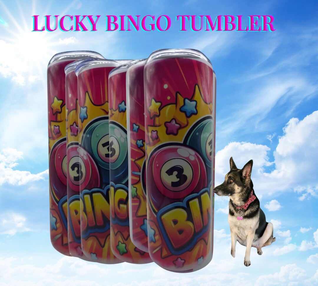 Bingo Good Luck Custom Skinny Insulated Tumbler W/straw Gift Boxed ...