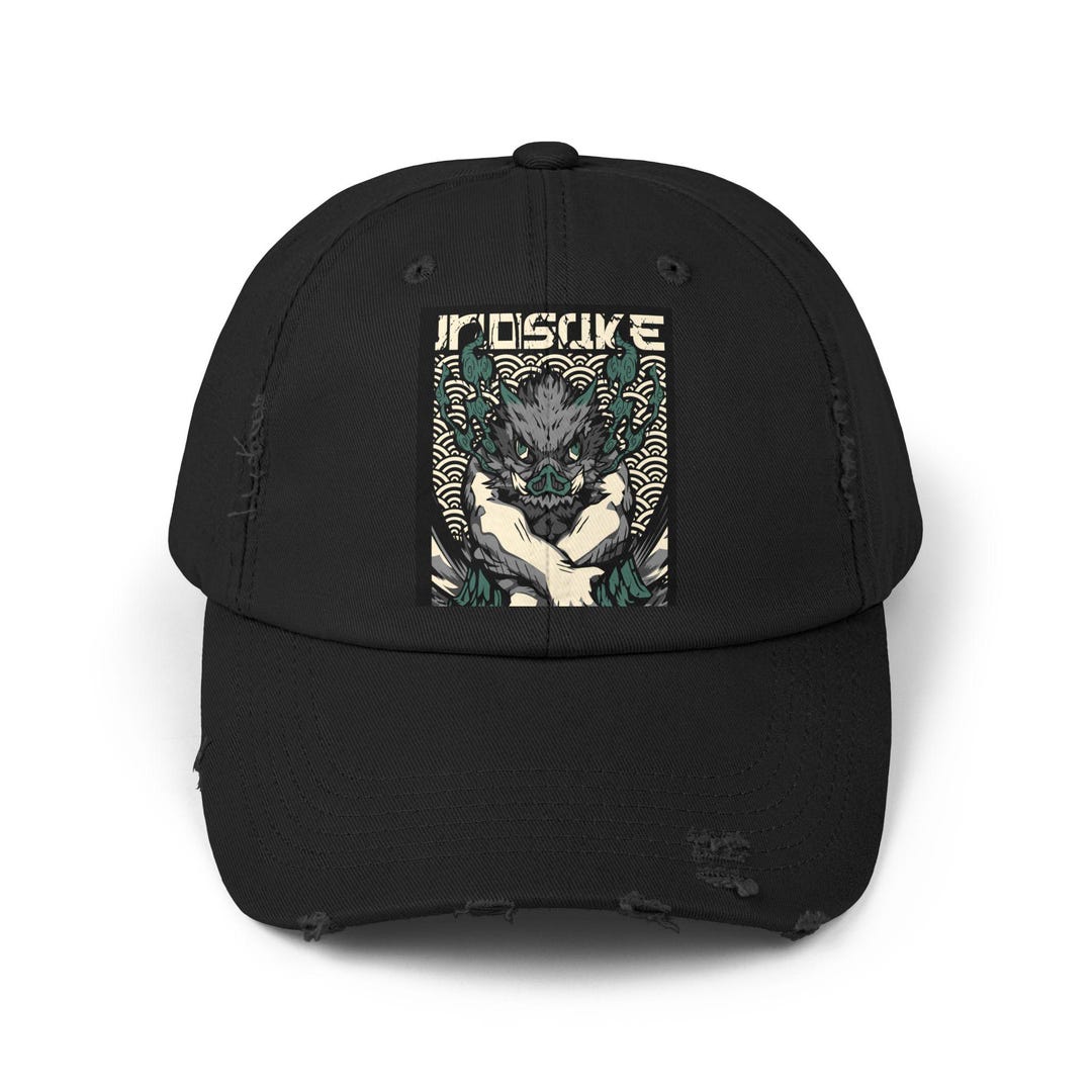 Demon Slayer Inosuke Anime Unisex Distressed Cap, Anime Hat, Anime Cap ...