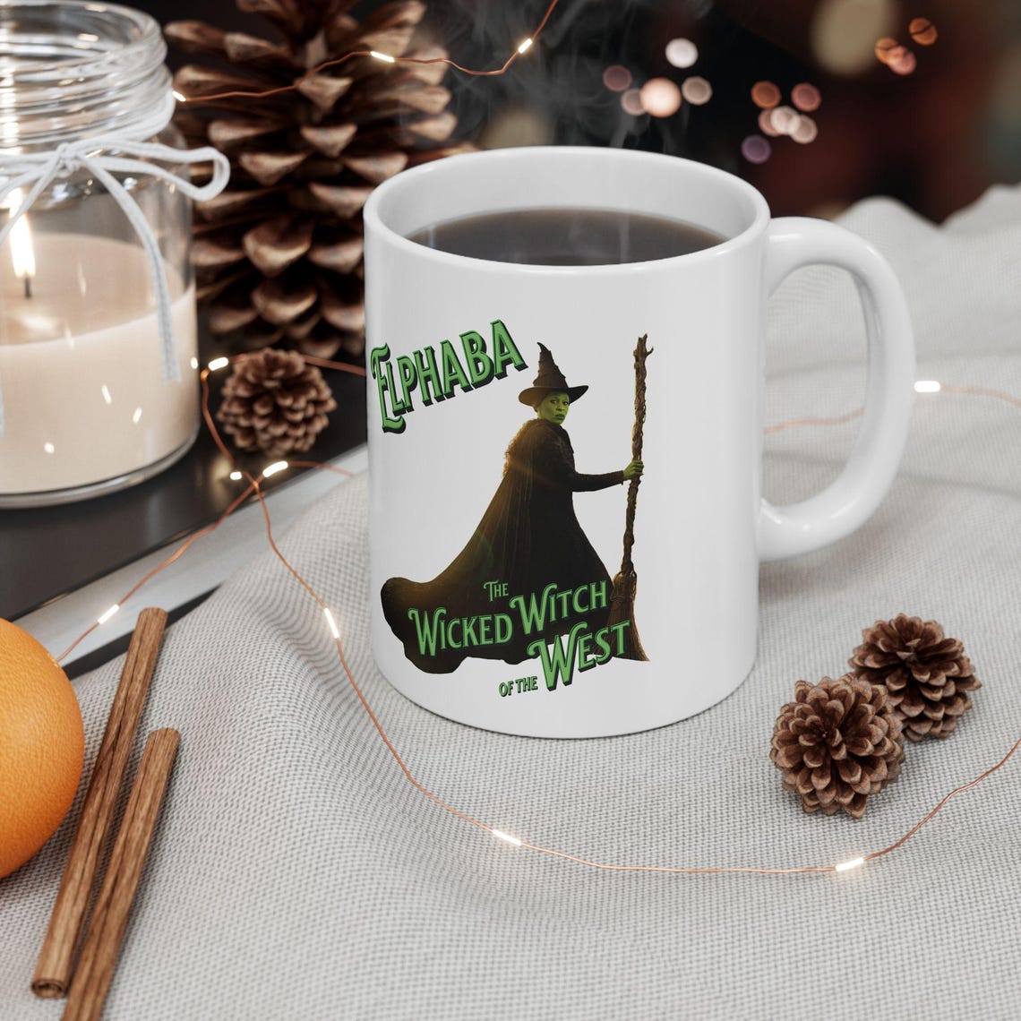 Elphaba Wicked Witch Wizard of Oz Ceramic Mug, 11oz 15oz Unique Gift ...