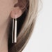 Sterling Silver Tube Earrings Minimal Silver Earrings - Etsy