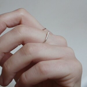 Geometrical Open Silver Ring, Simple Silver Ring - Etsy