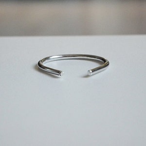 Geometrical Open Silver Ring, Simple Silver Ring - Etsy