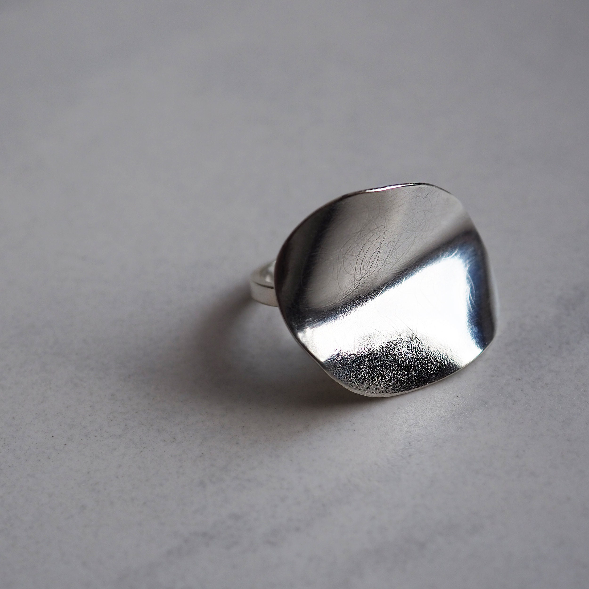 Large Ring Big Sterling Silver Adjustable Statement Ring One | Etsy