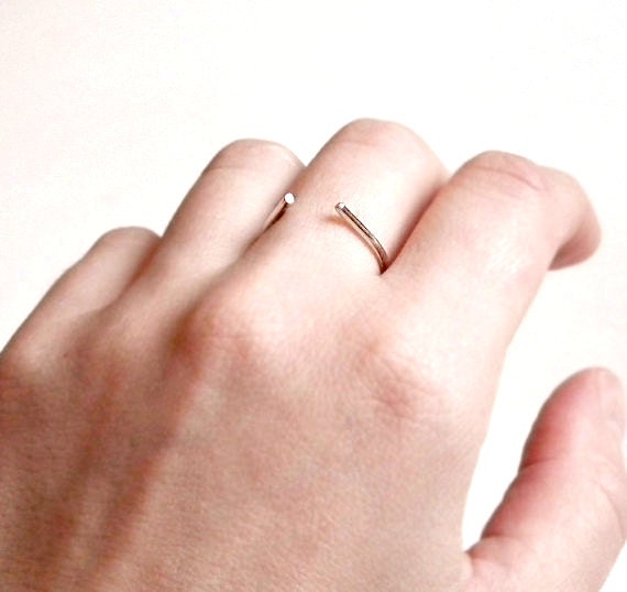 Geometrical Open Silver Ring Simple Silver Ring | Etsy