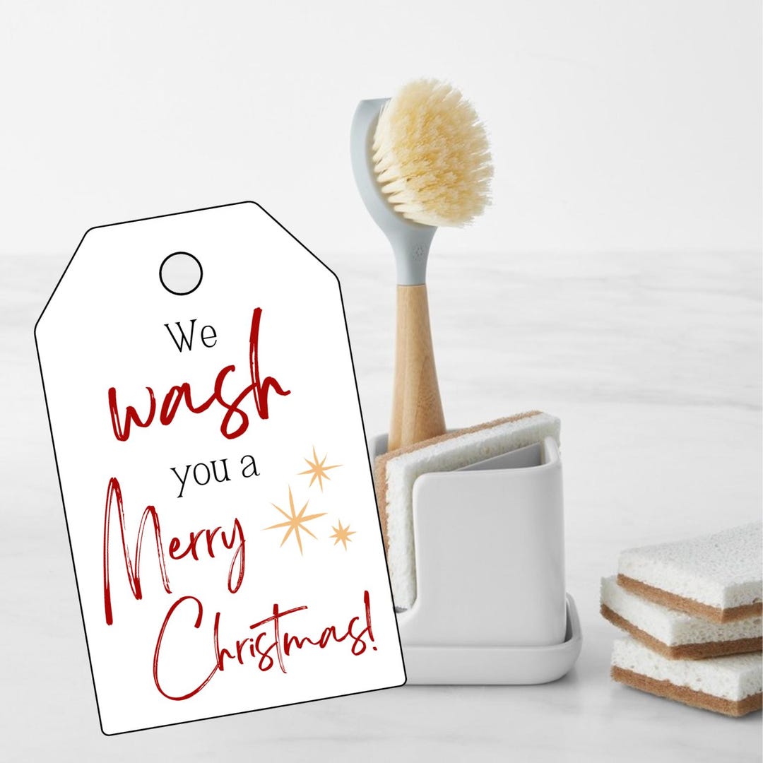We Wash You a Merry Christmas Printable Download Soap or Dish Scrubber ...