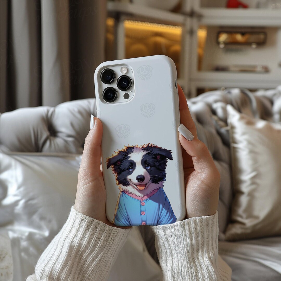 Border Collie in Onesie Phone Case Matte Glossy - Compatible With ...