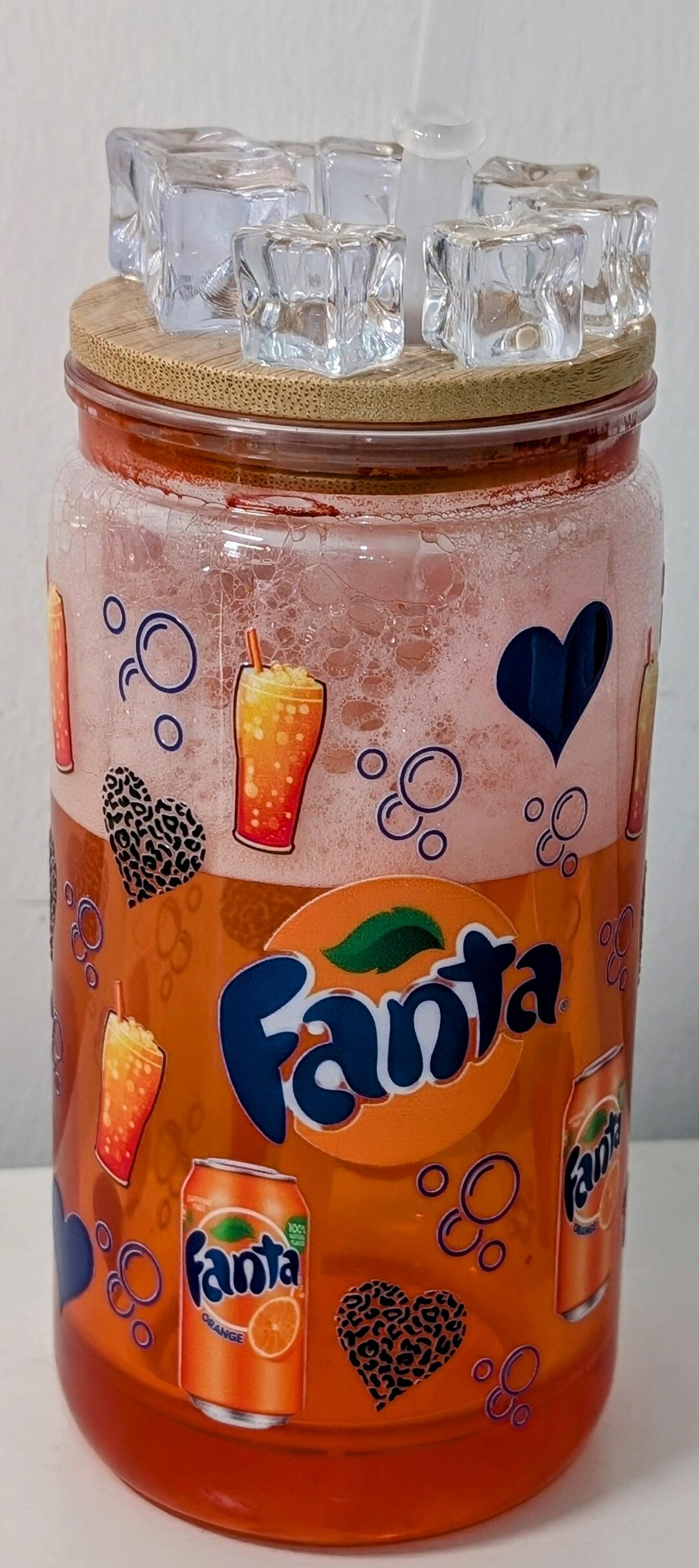 Fanta Novelty Moving Liquid Tumbler. Double Walled. Iced Lid. - Etsy