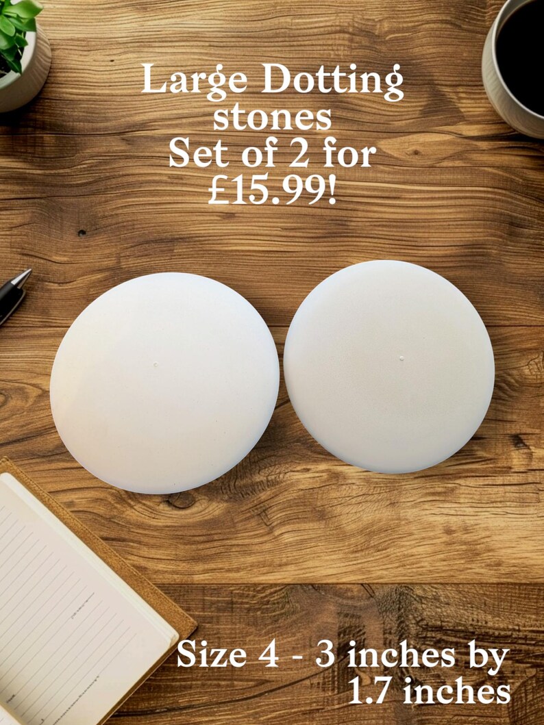 Large Dotting Stones for Mandala Painting, 4.5 Inch Diameter, Set of 2 ...