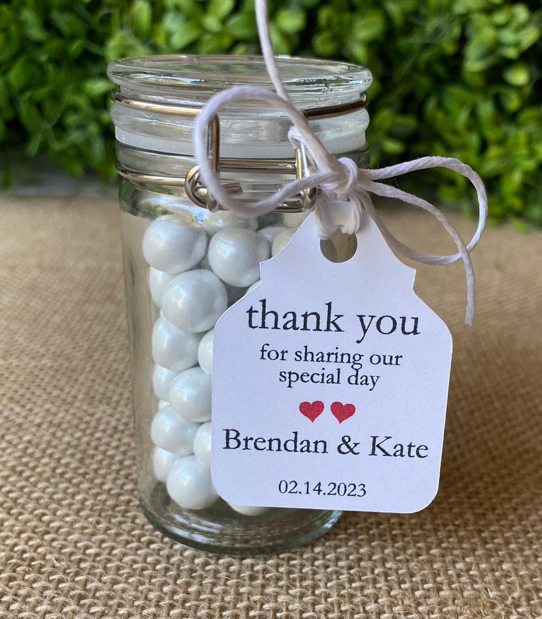 Custom Printed Tiny Tag ~ Thank You / Guest Tag / Napkin Tag / Wedding ...