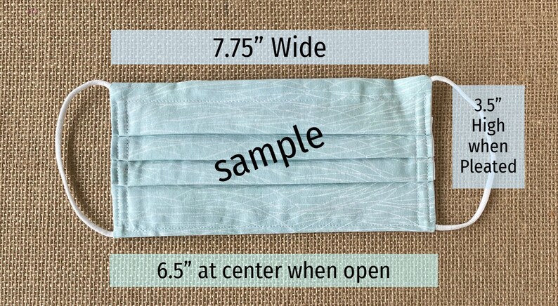 Triple Layer Face Mask Washable Filter Included Nose Wire | Etsy