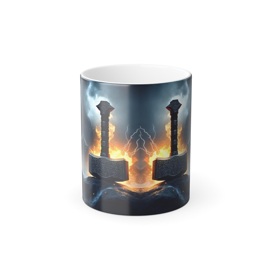 Mjolnir Coffee Mug,mythical Color Changing Mug, Fantasy Mug With Thor's ...