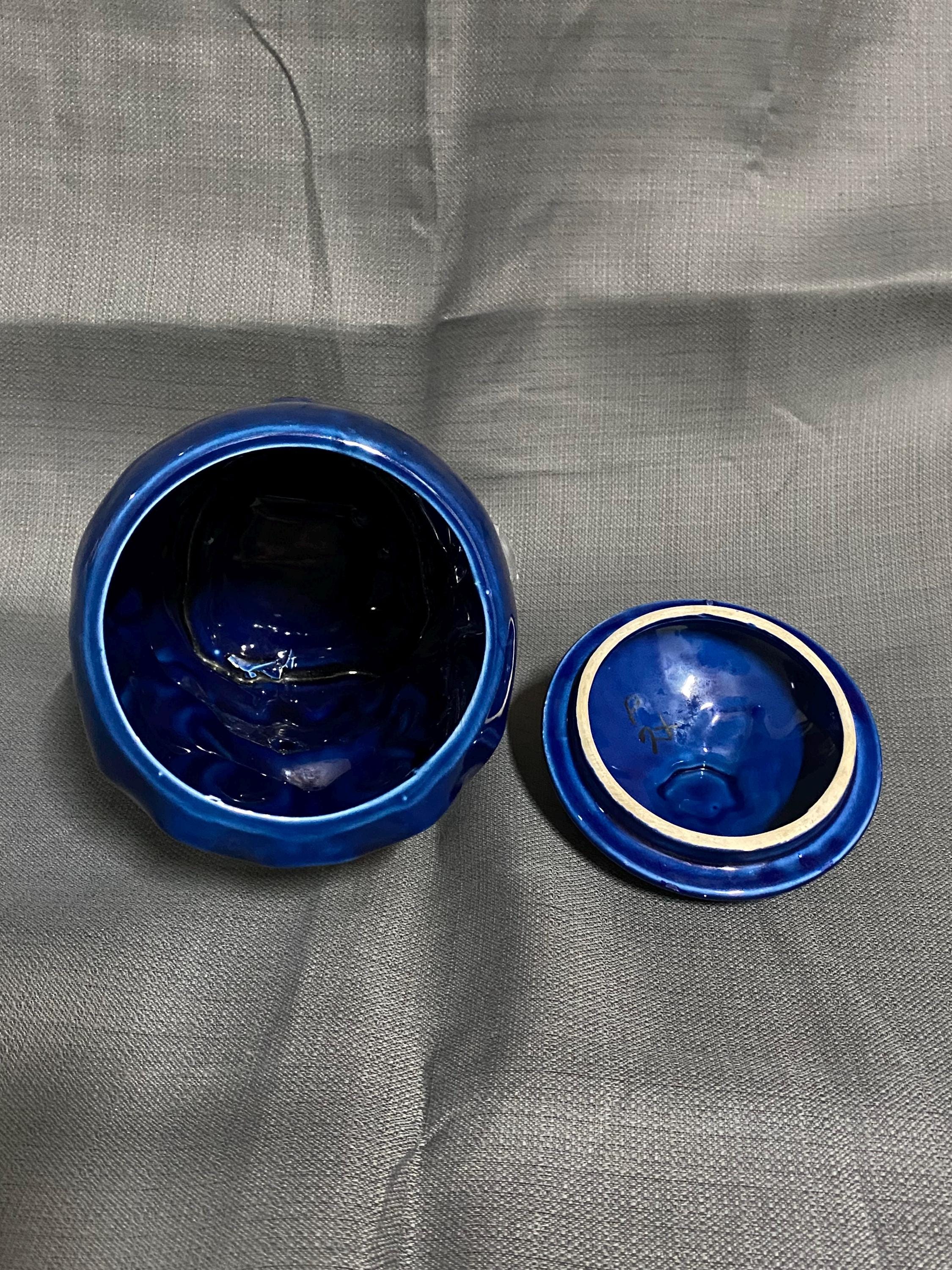 Vintage Midcentury Small Cookie Jar Blue Duck Royal Sealy Japan 1950s ...