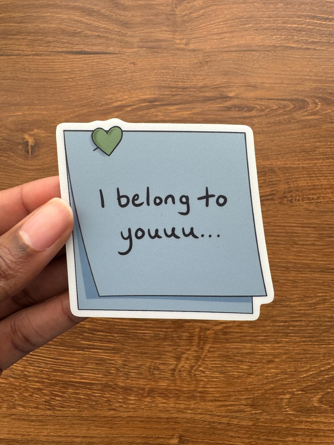 I Belong to You Vinyl Sticker – Romantic Aesthetic Note for Journals ...