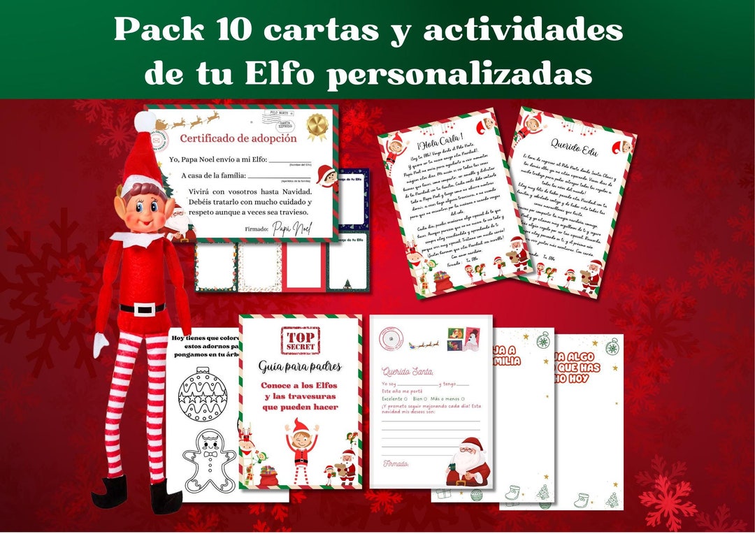 Personalized Printable Elf Cards Kit With Your Name - Etsy