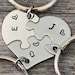 Heart Puzzle Keychain, Puzzle Piece Keyring, Best Friend Gift, Puzzle ...