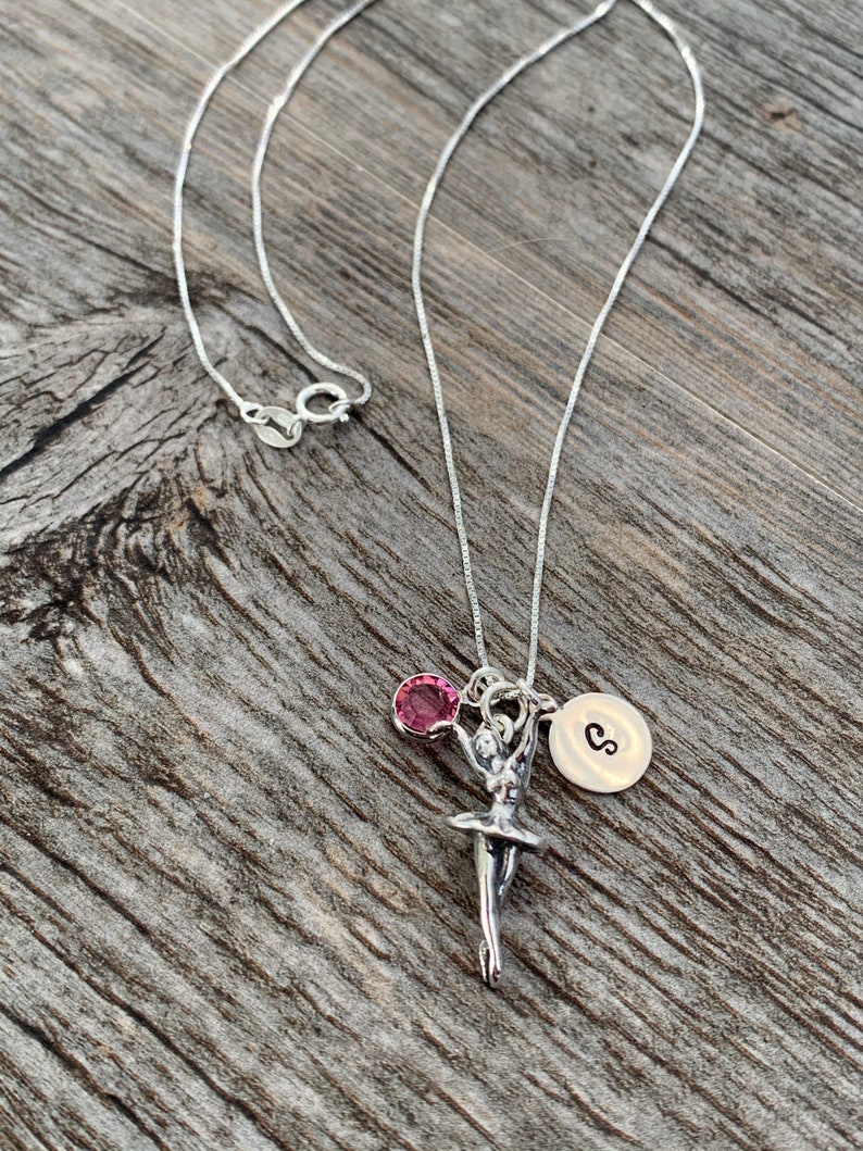 Ballerina Necklace Personalized Ballet Jewelry Sterling - Etsy