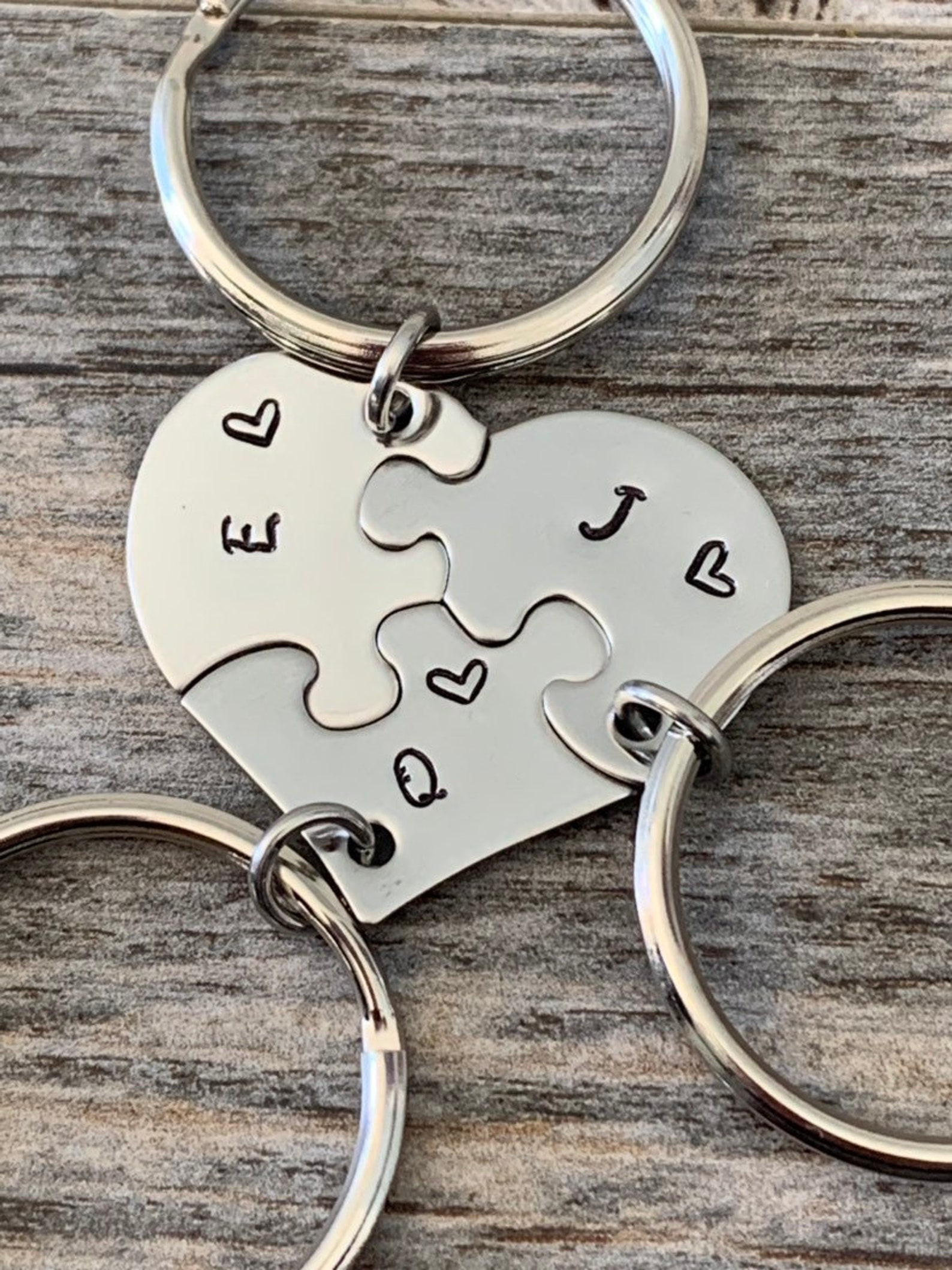 Heart Puzzle Keychain, Puzzle Piece Keyring, Best Friend Gift, Puzzle ...
