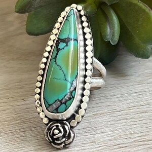 Sterling Silver Polychrome Qingu Turquoise Ring Size 7 3/4, Silversmith ...
