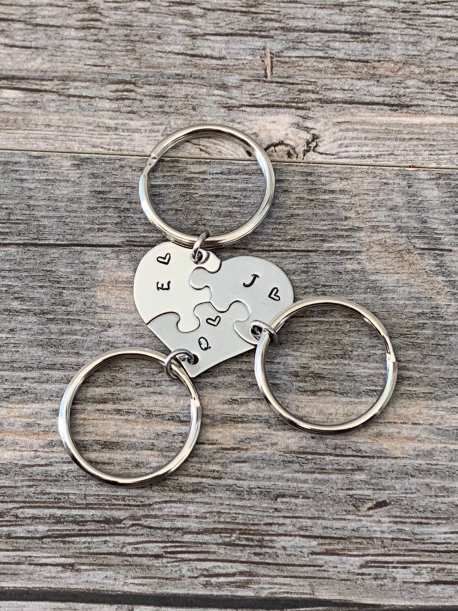 Heart Puzzle Keychain, Puzzle Piece Keyring, Best Friend Gift, Puzzle ...