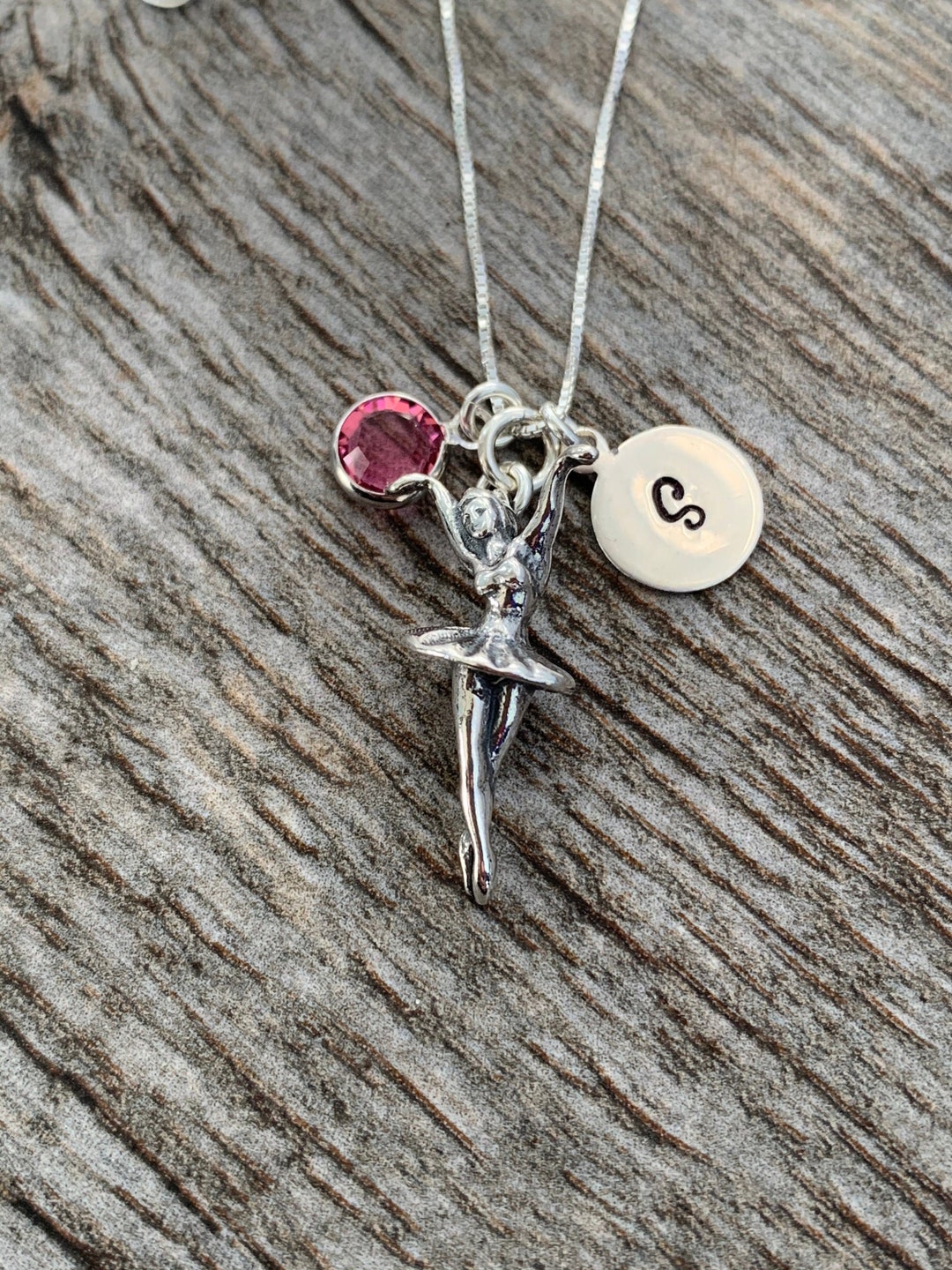 Ballerina Necklace, Personalized Ballet Jewelry, Sterling Silver ...