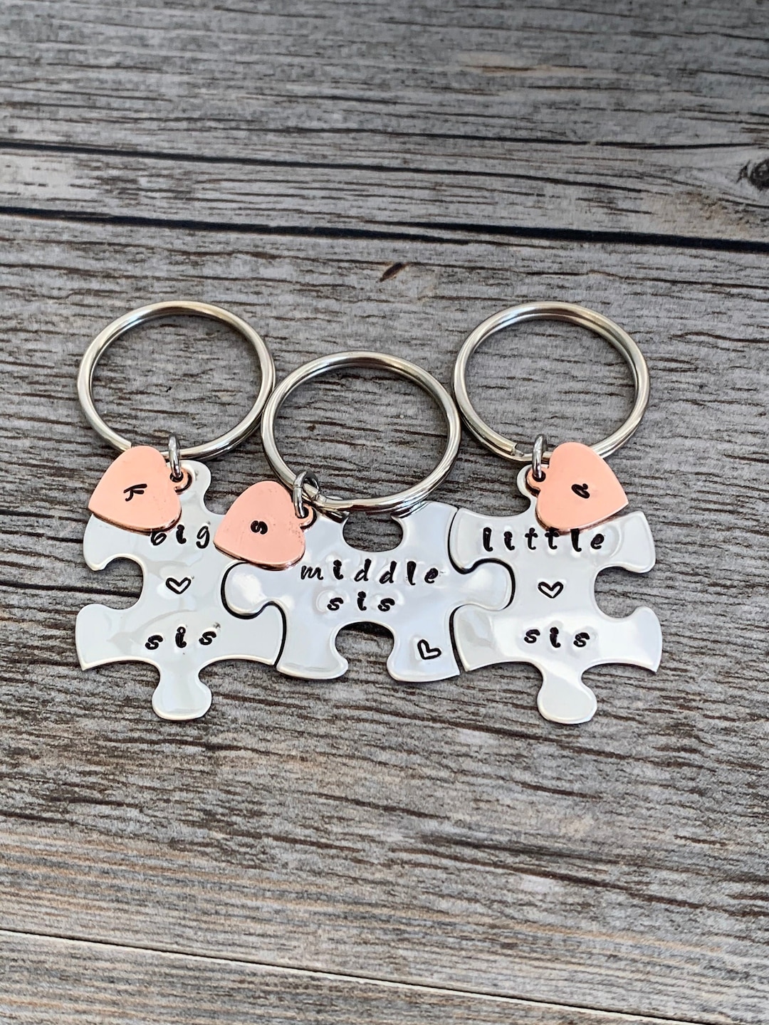 3 Sisters Keychain, Big Sis Mid Sis Lil Sis Keychain, Big Sister ...