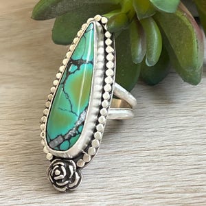 Sterling Silver Polychrome Qingu Turquoise Ring Size 7 3/4, Silversmith ...