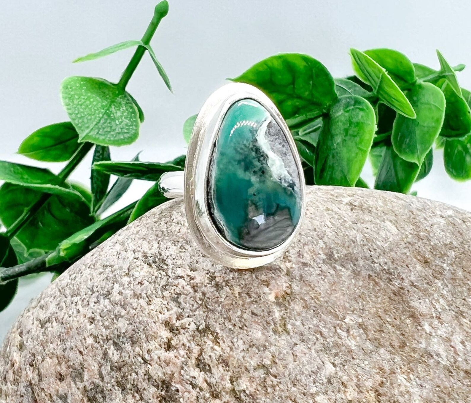 Handmade Sterling Silver Mystic Sage Turquoise and Variscite - Etsy