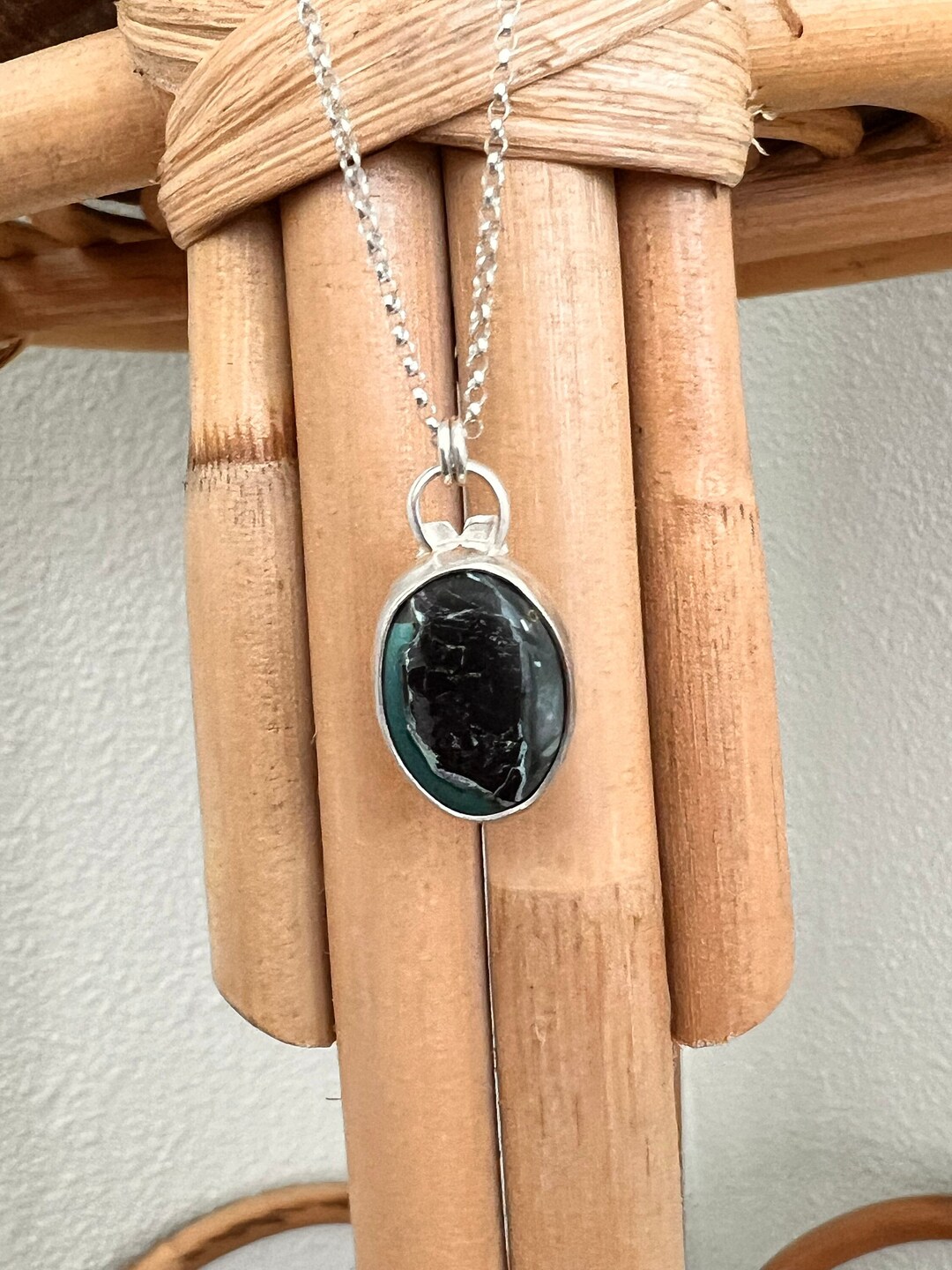 Handmade Sterling Silver Mystic Sage Turquoise and Variscite Minimalist ...