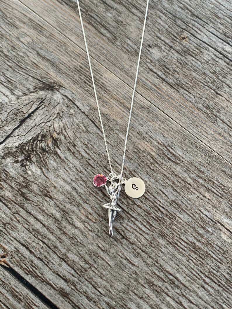 Ballerina Necklace Personalized Ballet Jewelry Sterling - Etsy