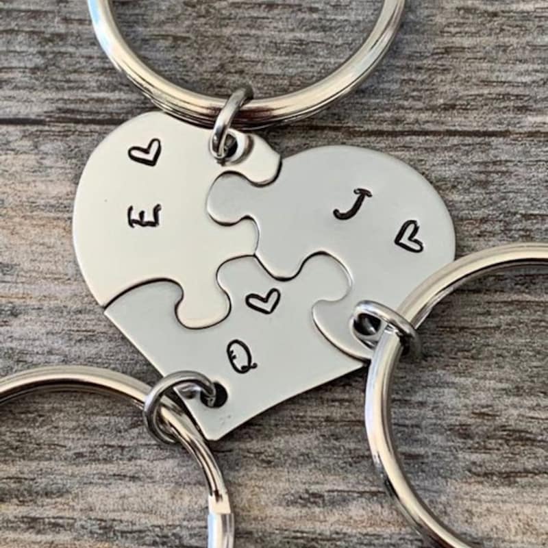 Puzzle Keychain - Etsy