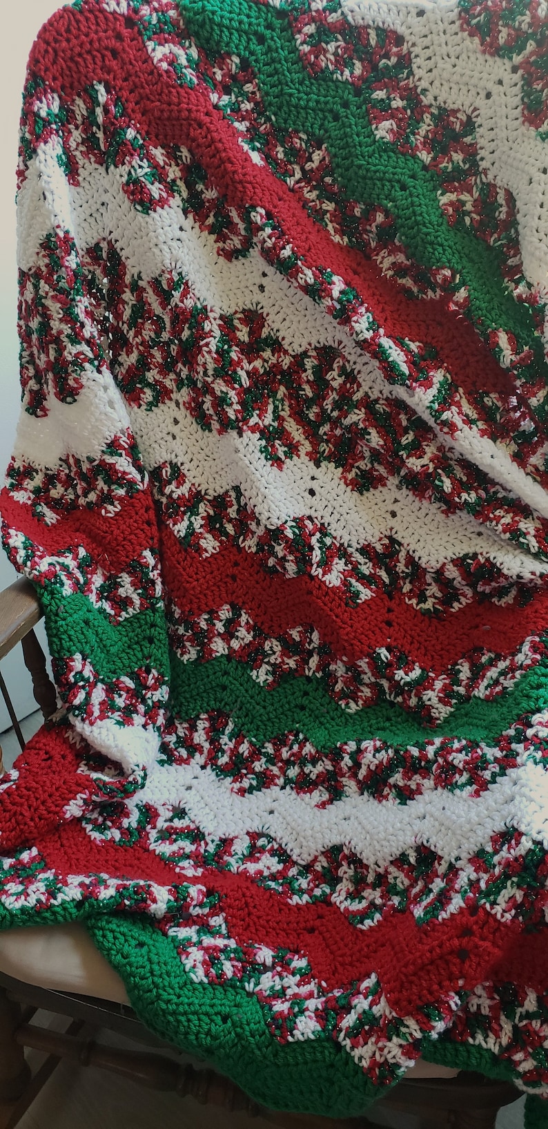 Dreamy Ripple Christmas Afghan - Etsy