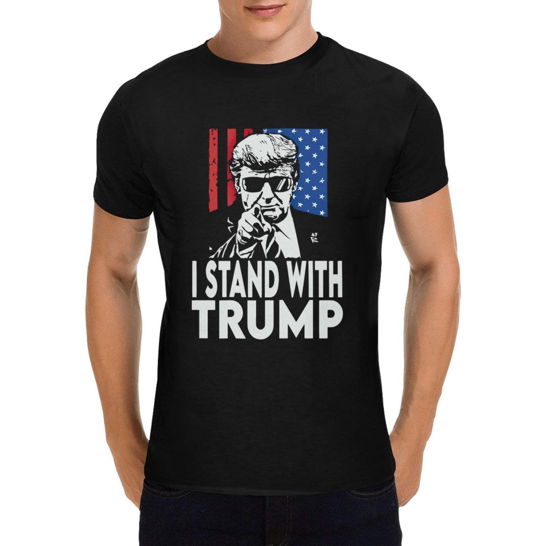 I Stand With Trump Donald Trump Men's Gildan T-shirt 100% Cotton USA ...