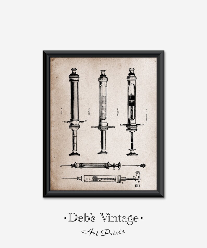 Antique Medical Syringes Advertisement Needle Shots Doctor - Etsy