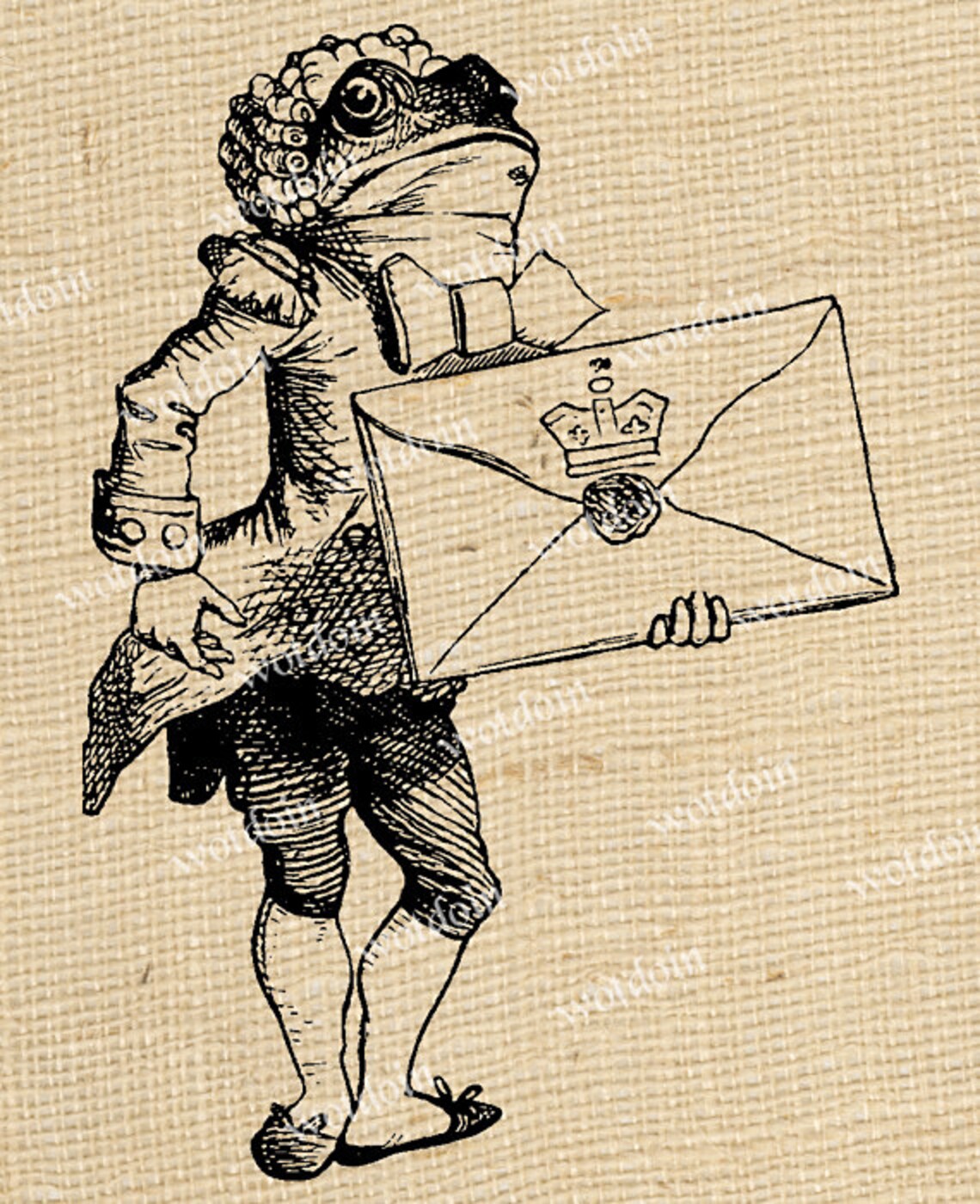 Frog Footman Alice in Wonderland Letter Messenger Fairytale - Etsy