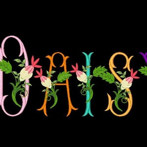 BELLFLOWER - 54 Machine Embroidery Font Designs Instant Download 4x4 ...