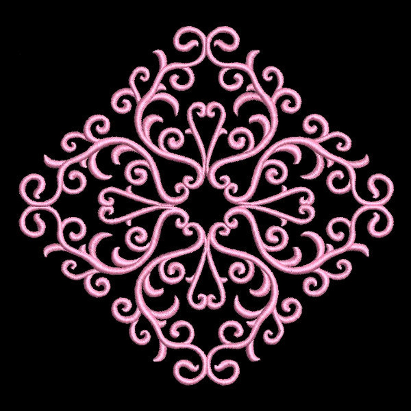 SCROLLWORK QUILT SQUARES 4inch 10 Machine Embroidery - Etsy