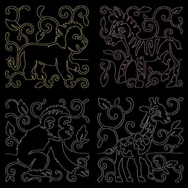 Continuous Quilting Embroidery Designs - Etsy