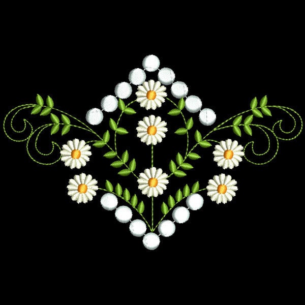 DIAMOND FLOWER BLOCKS 4inch 10 Machine Embroidery Designs | Etsy