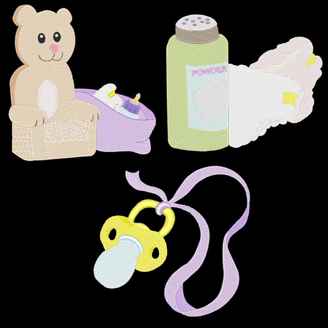 BABY NURSERY DESIGNS (5inch) - 10 Machine Embroidery Designs Instant ...