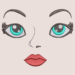 FABULOUS FACES (5inch) - 10 Machine Embroidery Designs Instant Download ...