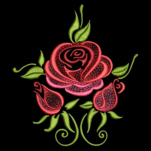 PASSION ROSES (4inch) - 10 Machine Embroidery Designs Instant Download ...