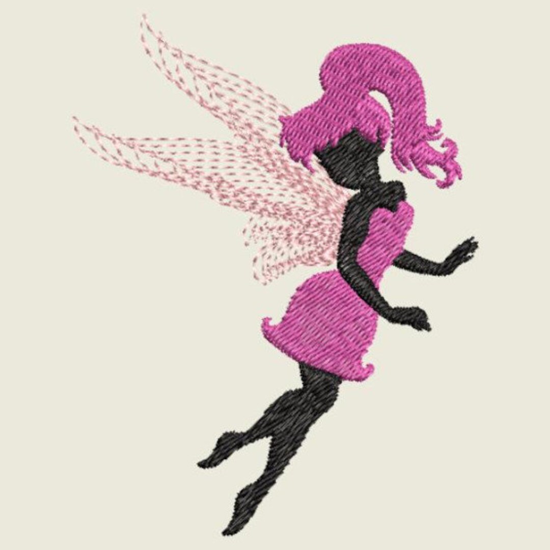WINGED FAIRY #1- 1 Machine Embroidery Design Instant Download 4x4 Hoop ...