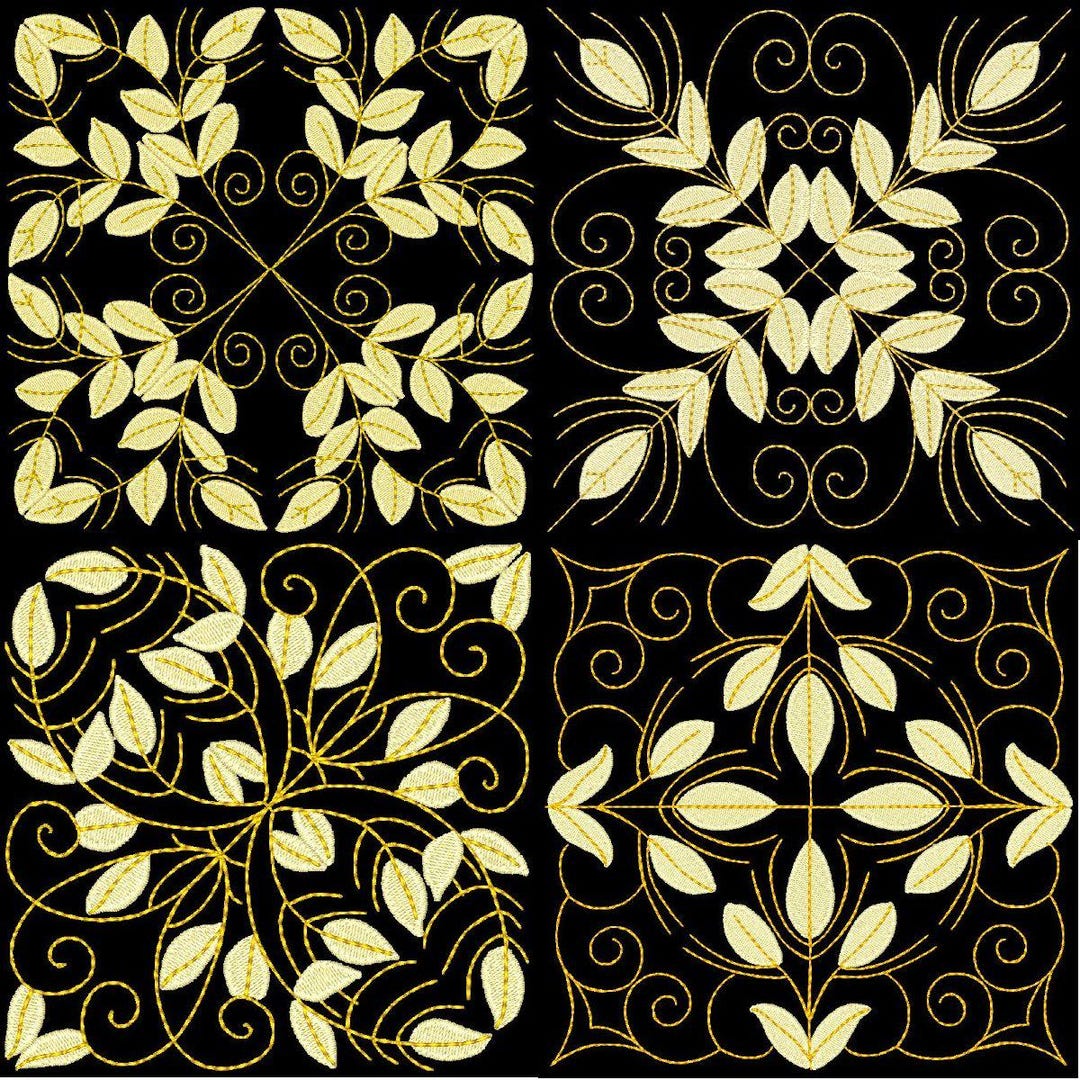 WHEATFIELD BLOCKS (4inch) - 12 Machine Embroidery Designs Instant ...